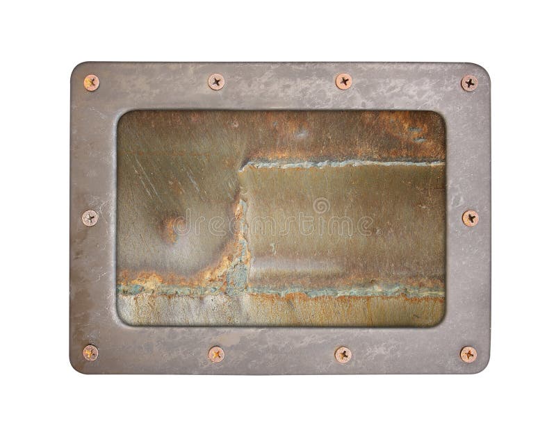 Steel Rust Textures Background Plate with Frame Stock Image - Image of ...