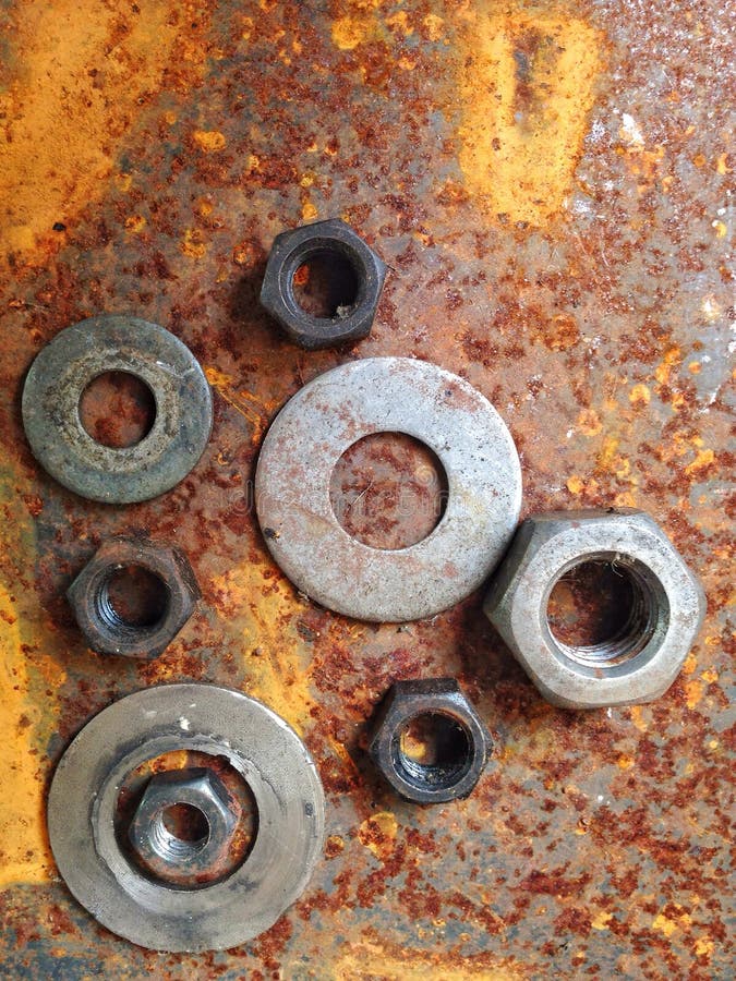 Steel rust zinc bolts stock image. Image of wheel, bolts - 76680771