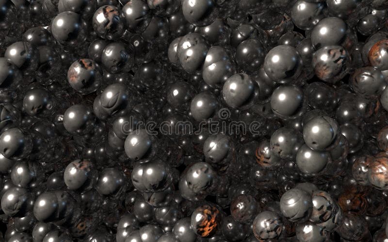 Steel Rusty Ball 3d Illustration Texture Render Stock Illustration ...
