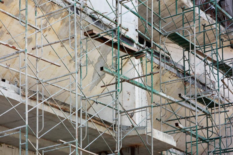 Steel Scaffolding Building Construct Stock Photo - Image of engineering ...