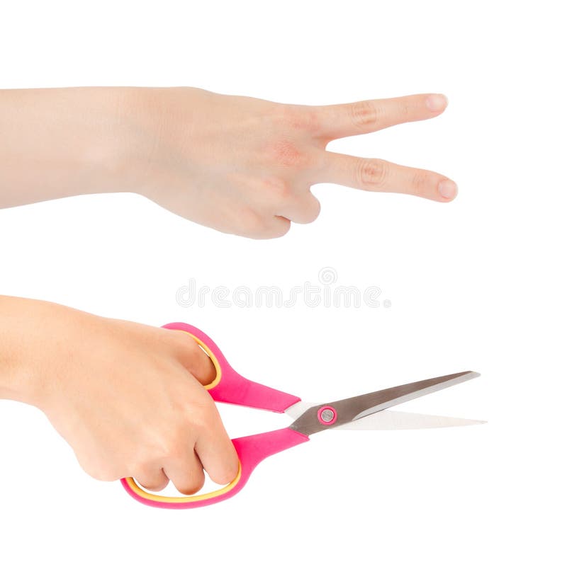 Steel Scissors, Scissors Hand. Stock Image - Image of gesture, paper ...