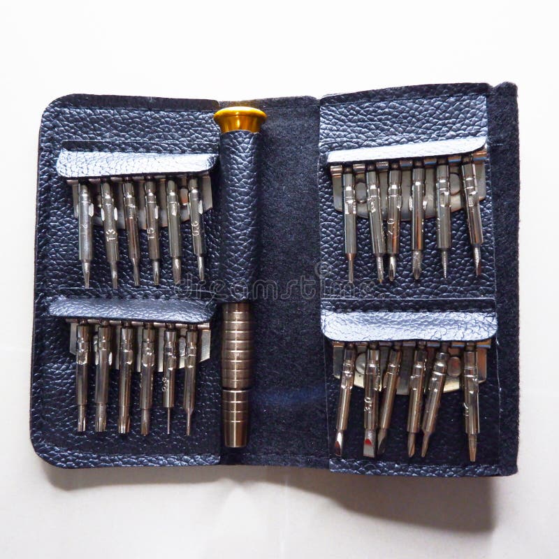 Steel Screwdriver Tips of Different Types Interchangeable Stock Image ...