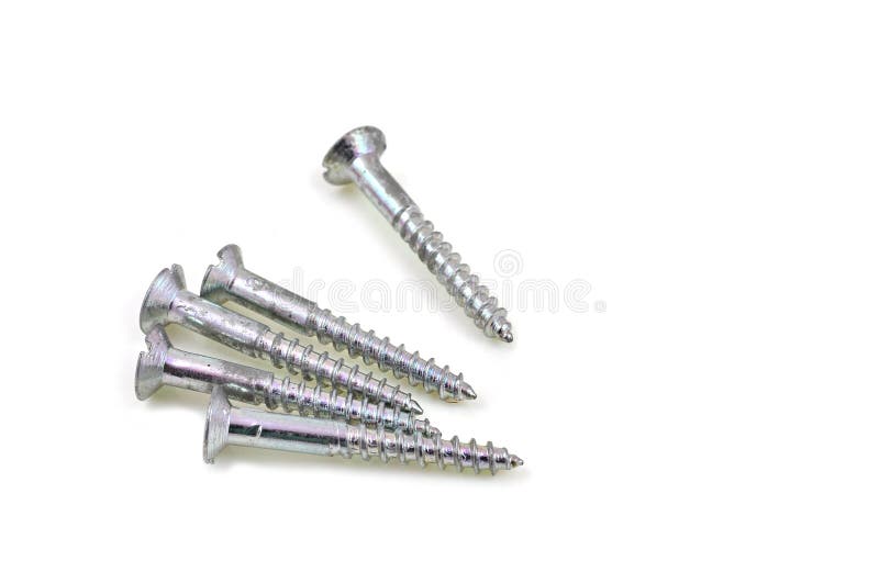 Steel screws stock image. Image of shine, grooves, white - 40657629