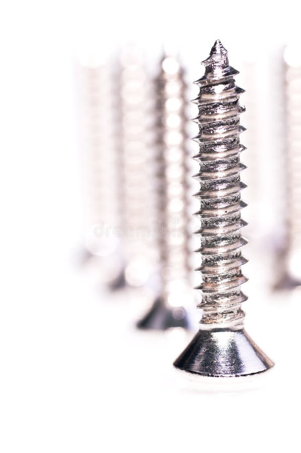 Steel Screws Extreme Close Up Stock Photo - Image of pile, silver: 24980936