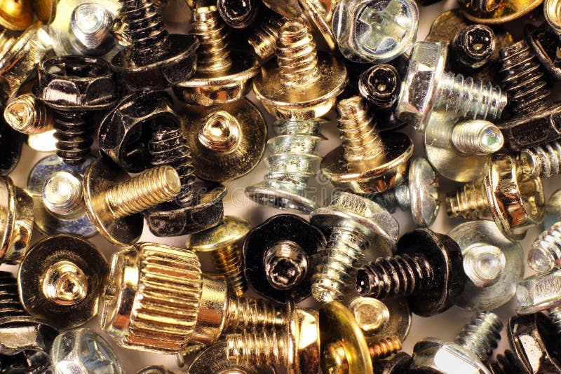 Steel Screws for Personal Computer Case Stock Photo - Image of light ...