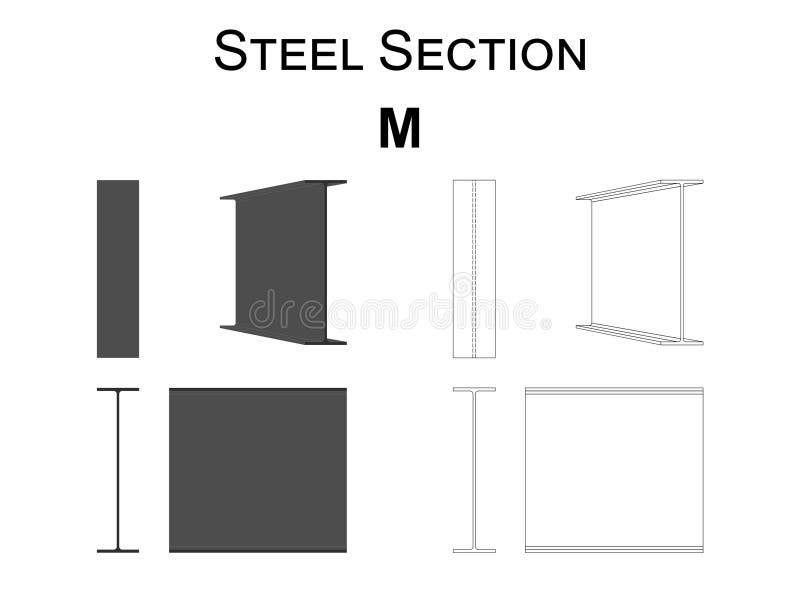 Steel section silhouette stock vector. Illustration of metallurgical ...