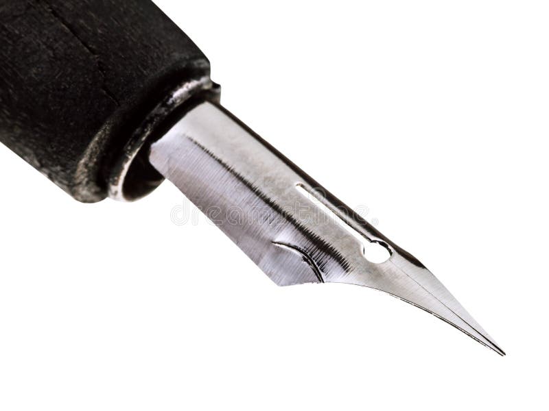 Steel Sharp Tip of Drawing Pen Close Up Stock Image - Image of ...