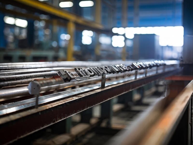 Steel Sheet in the Production of Plant. Stock Illustration ...