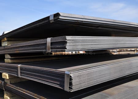 Steel sheets in packs stock photo. Image of building - 27820122