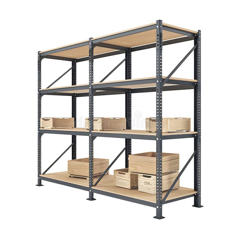 Steel Shelf on Transparent Background - Ai Generated Stock Illustration ...