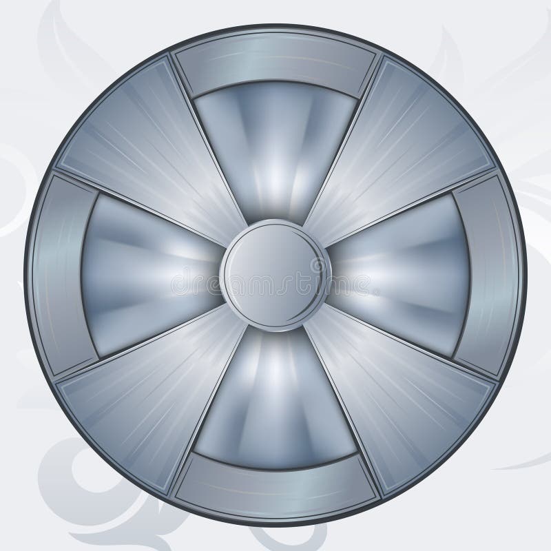 Steel shield stock vector. Illustration of security, metal - 21187964