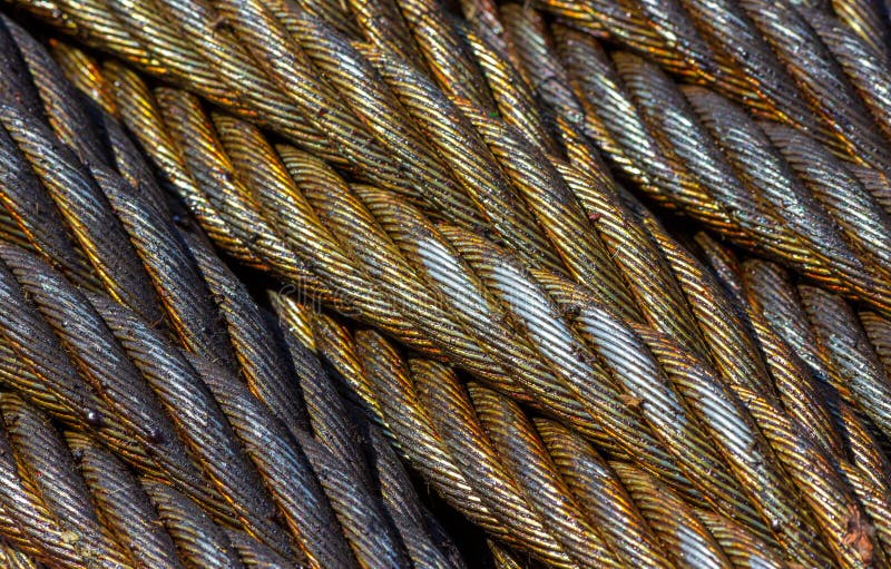 Steel Ship Cables Wire Ropes Stock Photo - Image of grease, shipping ...