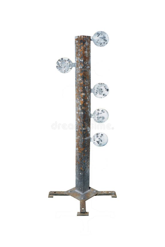 Steel Shooting Target Stand Isolated on White Background with Clipping ...