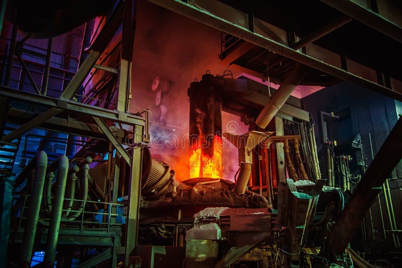 Steel-making workshop stock photo. Image of liquid, furnace - 99805332
