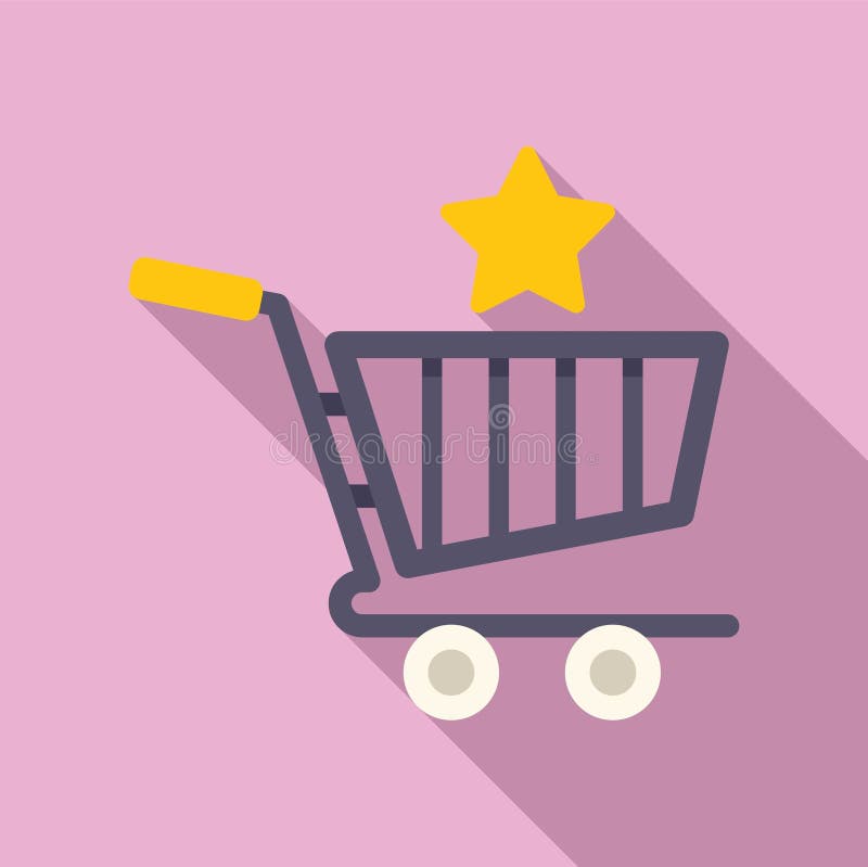 Steel Shopping Cart Icon Flat Vector. Process Digit Stock Illustration ...