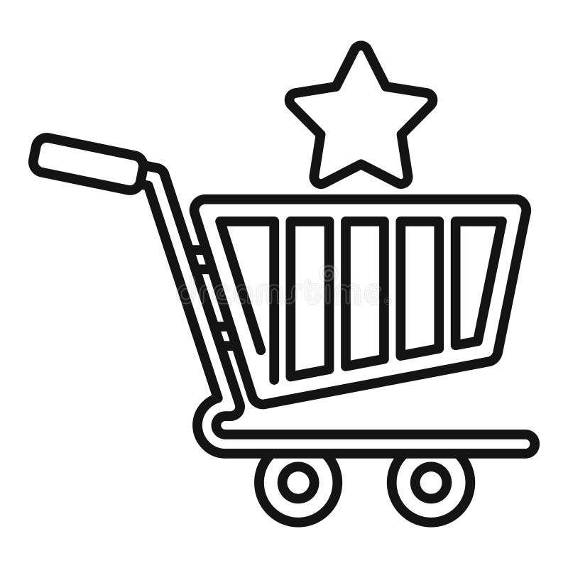 Steel Shopping Cart Icon Outline Vector. Process Digit Stock ...