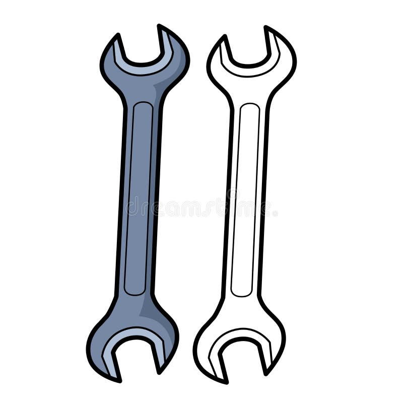 Steel Spanner stock vector. Illustration of work, handle - 47328060