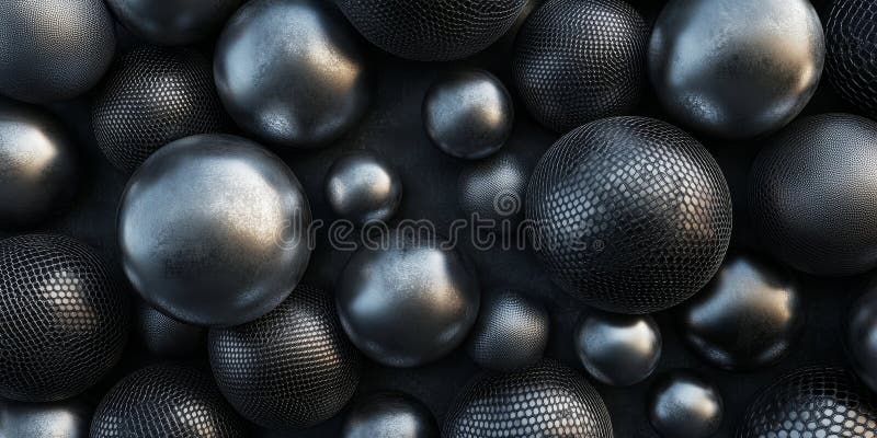 Steel Spherical Carbon Textures Featuring Sleek, Metallic Patterns. a ...