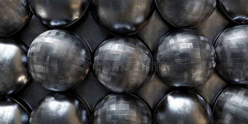 Steel Spherical Carbon Textures Featuring Sleek, Metallic Patterns. a ...