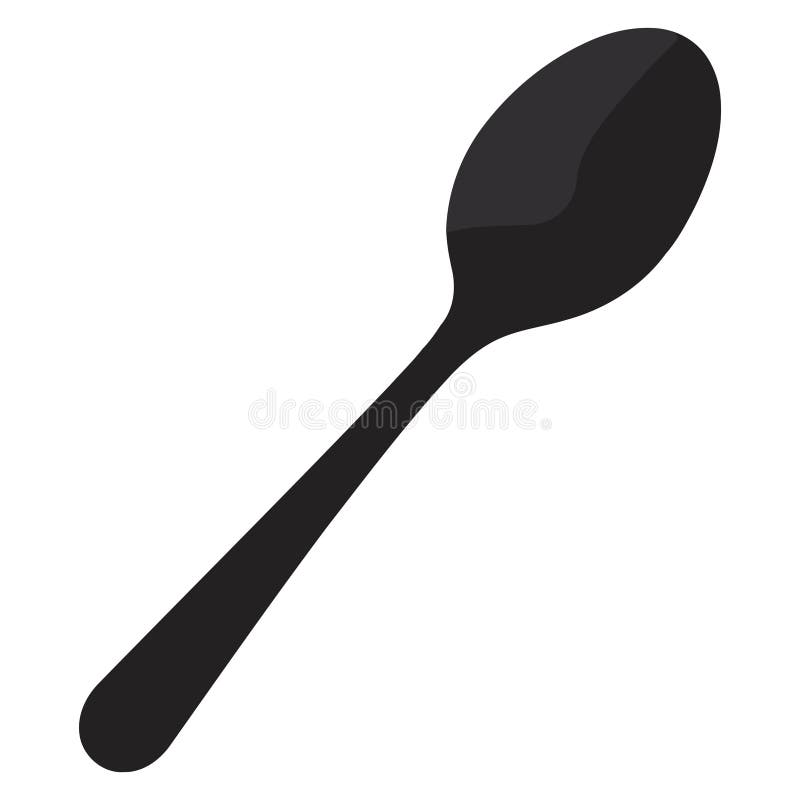 Steel spoon vector stock vector. Illustration of work - 280693847