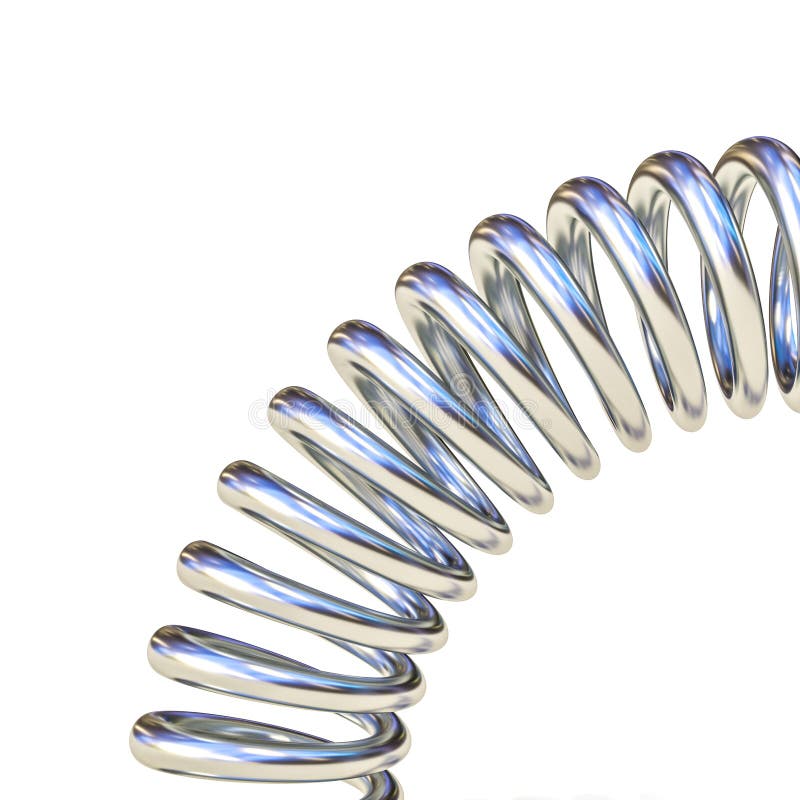 Steel Spring Curved at 90 Degrees Stock Illustration - Illustration of ...