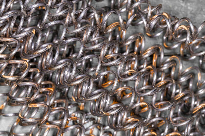 Steel Spring. Iron Wire with Traces of Rust Stock Photo - Image of ...