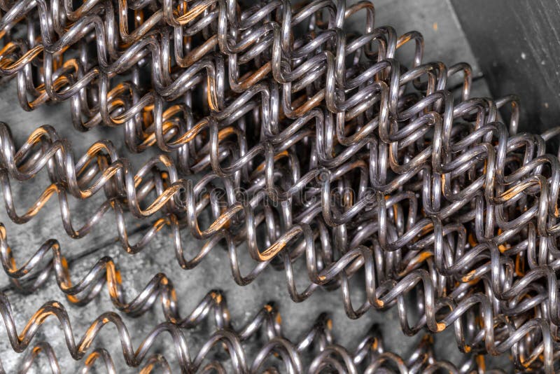 Steel Spring. Iron Wire with Traces of Rust Stock Image - Image of ...