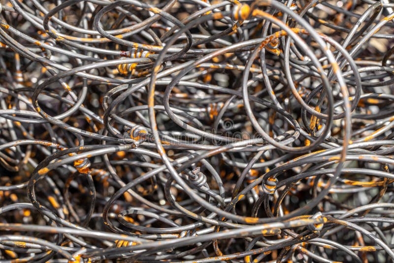 Steel Spring. Iron Wire with Traces of Rust Stock Photo - Image of ...