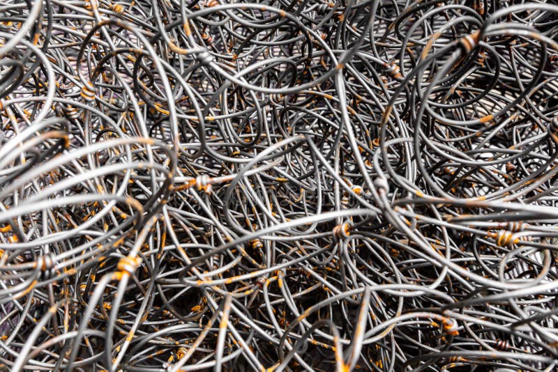 Steel Spring. Iron Wire with Traces of Rust Stock Photo - Image of ...