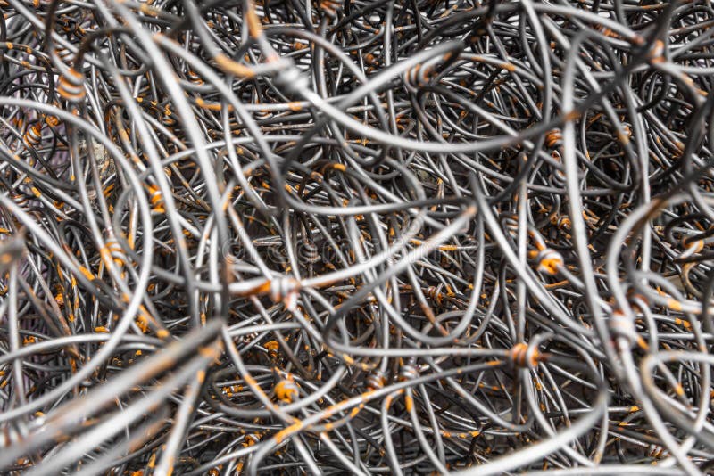 Steel Spring. Iron Wire with Traces of Rust Stock Photo - Image of ...
