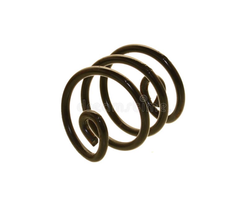 Steel Spring Isolated on White Background Stock Photo - Image of energy ...