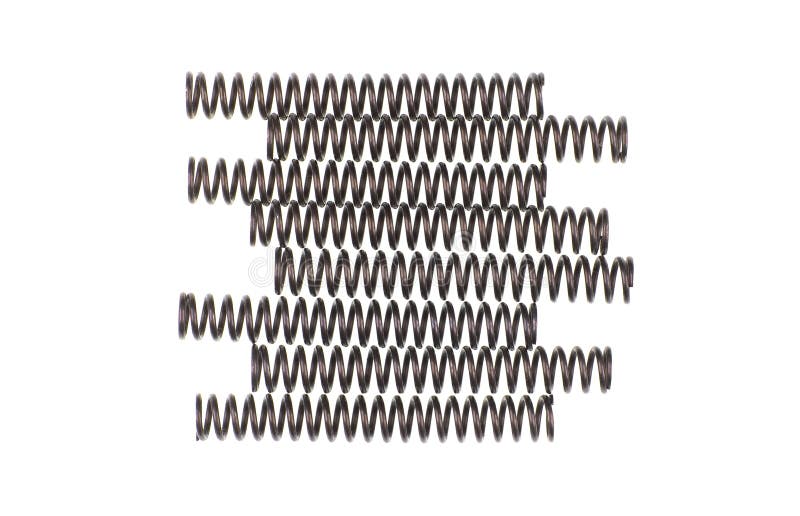 Steel Spring Isolated on White Stock Photo - Image of absorber, wire ...