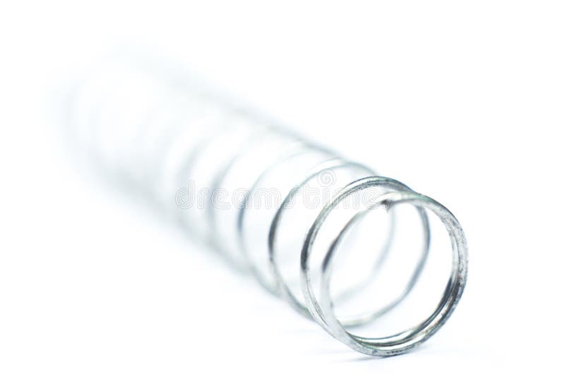Steel Spring on a White Macro Stock Photo - Image of fastening ...