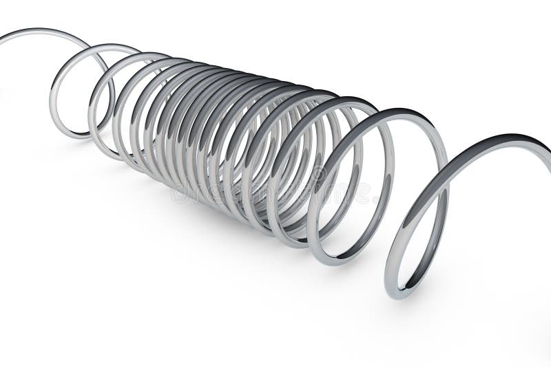Set of Jumping Bended Metal Chrome Springs Stock Illustration ...