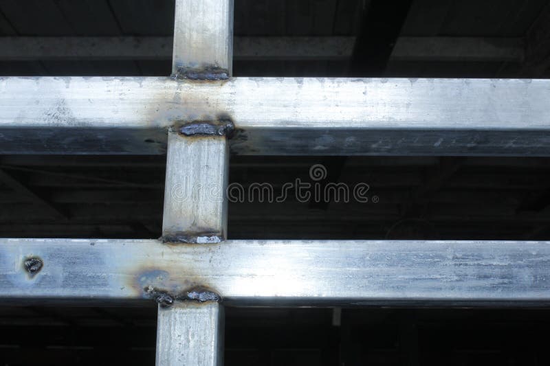 Square Bar Steel Fixing of Structure Grill Window of the Bar and ...