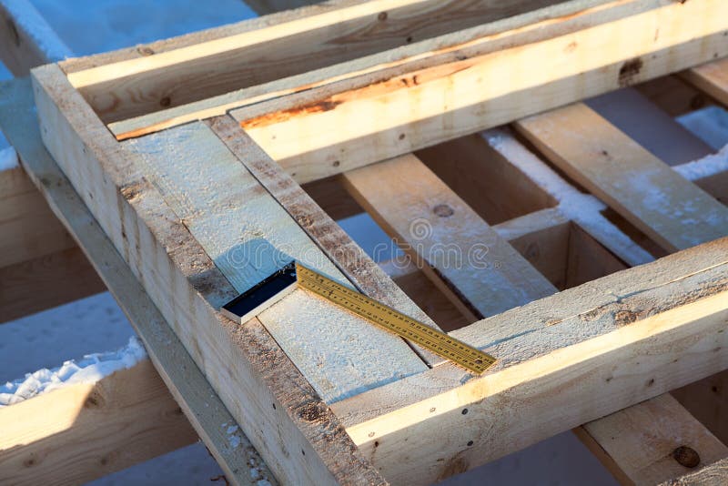 Steel Square Tool is on Timber Logs, Construction Site Stock Image ...