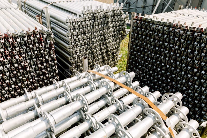 Steel Stack on the Floor in Construction Zone. Stock Photo - Image of ...