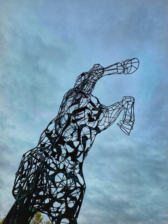 Steel Statue of a Prancing Horse in IOR Park Editorial Stock Image ...