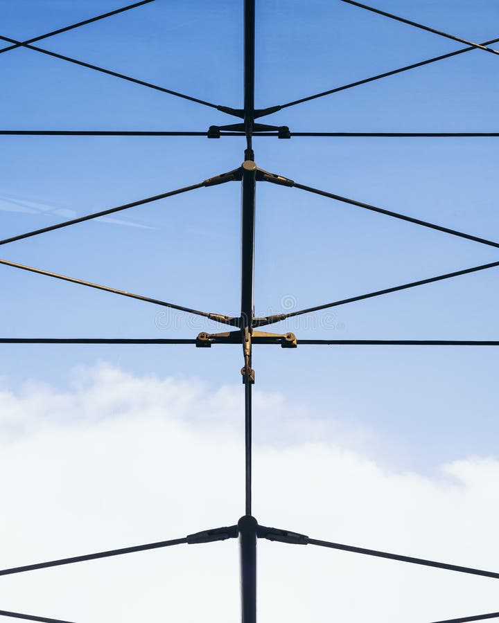 Steel String Line Structure Architecture Details Blue Sky Stock Photo ...