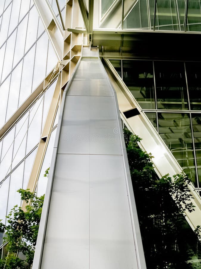 Steel Structural Elements of Modern Building Close-up Stock Photo ...