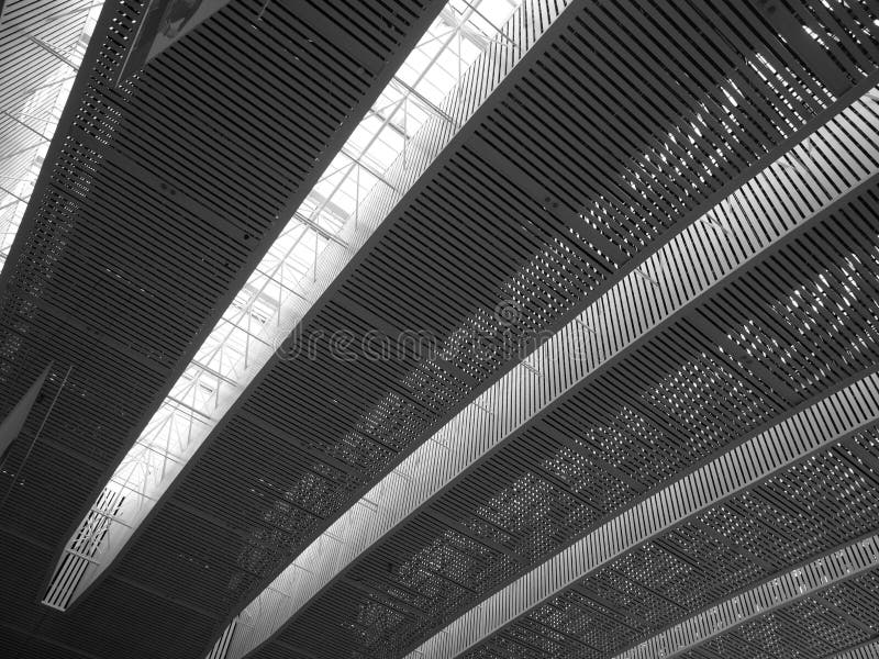 Structure Structural Support Below the Roof at the Airport Stock Image ...