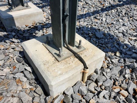 The Steel Structure on Base Plate Connection with the Grounding Cable ...