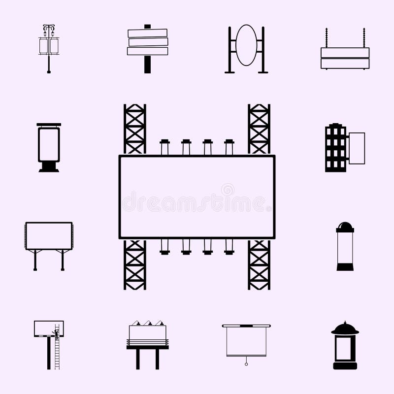 Steel Structure Billboard Icon. Billboards Icons Universal Set for Web ...