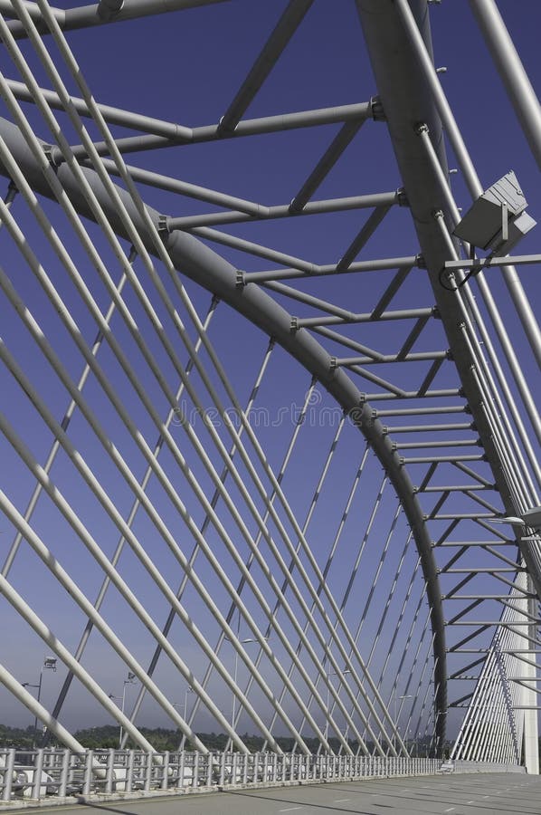 Steel structure bridge stock image. Image of circular - 13805685