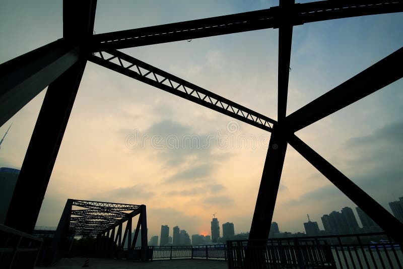 Steel structure bridge stock image. Image of angle, building - 27751903