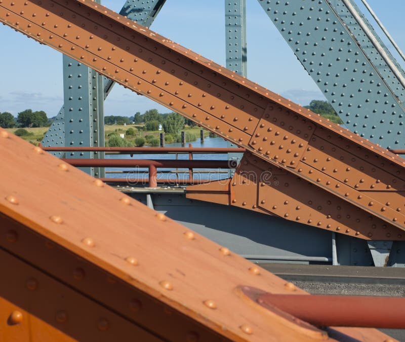 Steel Structure of a Bridge Stock Photo - Image of metal, nuts: 27847368