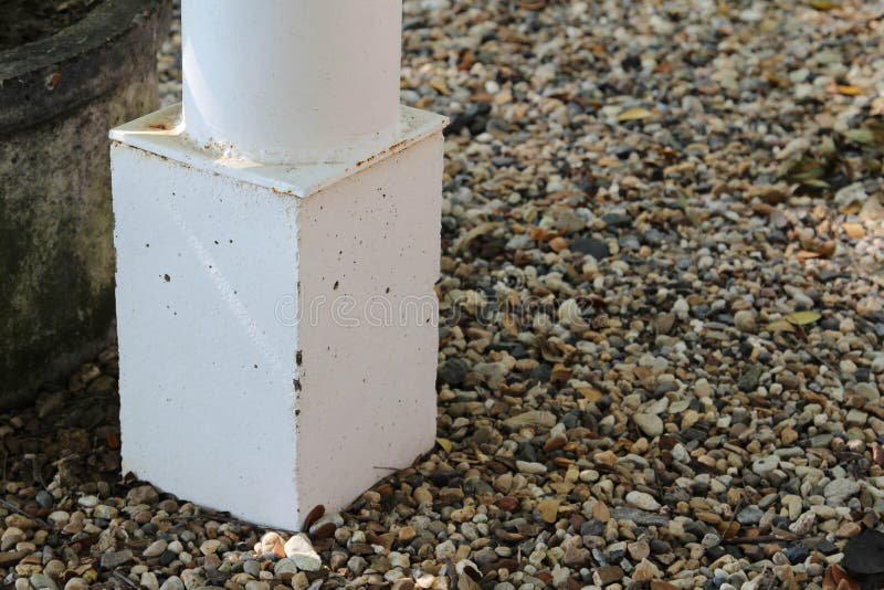 Steel Structure on Concrete Base Column Stock Photo - Image of metal ...