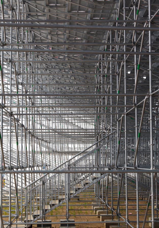 Steel Structure of Construction Scaffolding Stock Photo - Image of ...