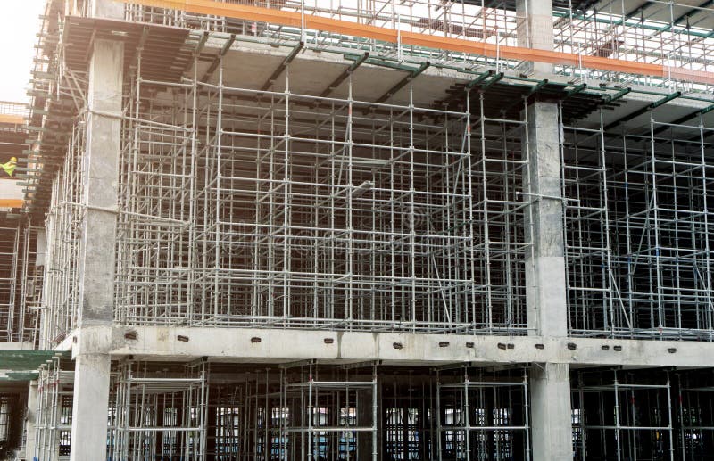 Steel Structure in the Construction Site is Under Construction Stock ...