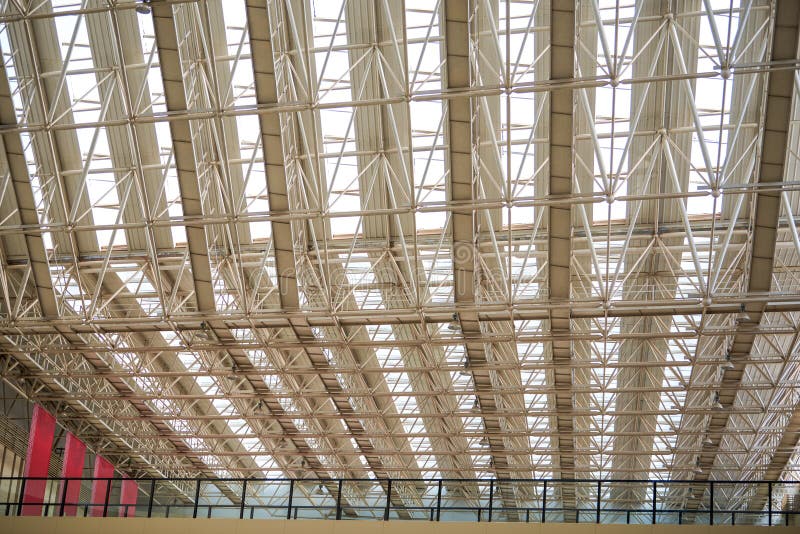 Steel Structure Dome Ceiling in the Interior of a Large Building Stock ...